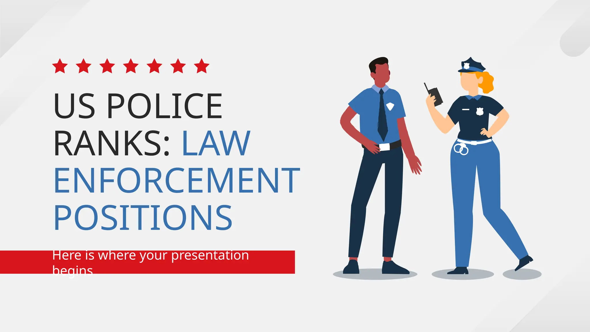 US Police Ranks_ Law Enforcement Positions by Slidesgo.pptx