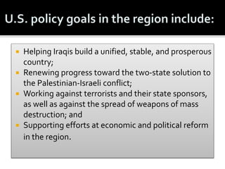 US policy towards the middle east | PPTX