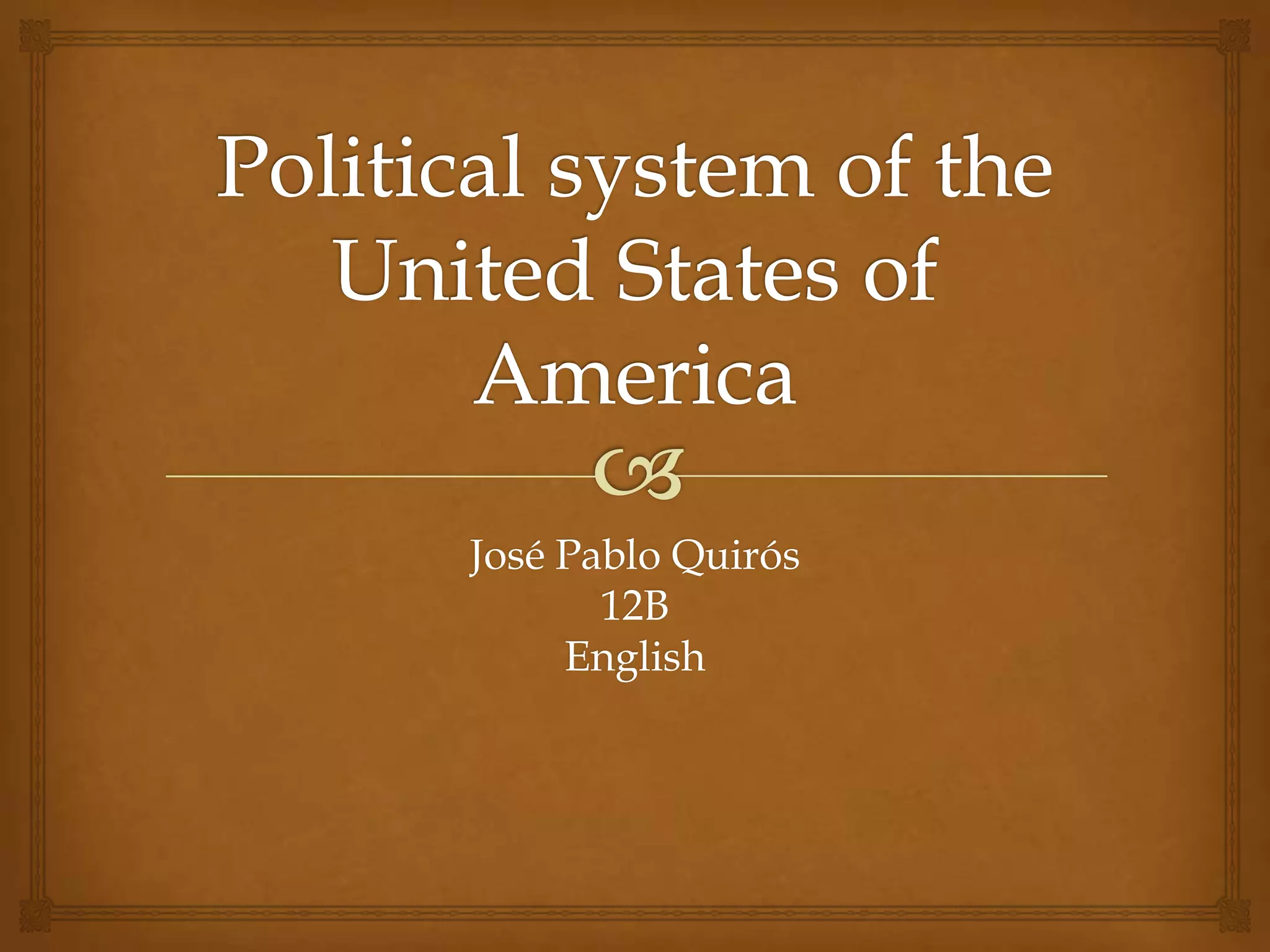 US political system | PPTX
