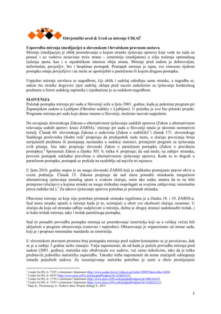 Usporedba mirenja (medijacije) u slovenskom i hrvatskom pravnom sustavu final | PDF