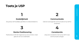 Unique Selling Points (USP): wegwijs in marketing | PDF