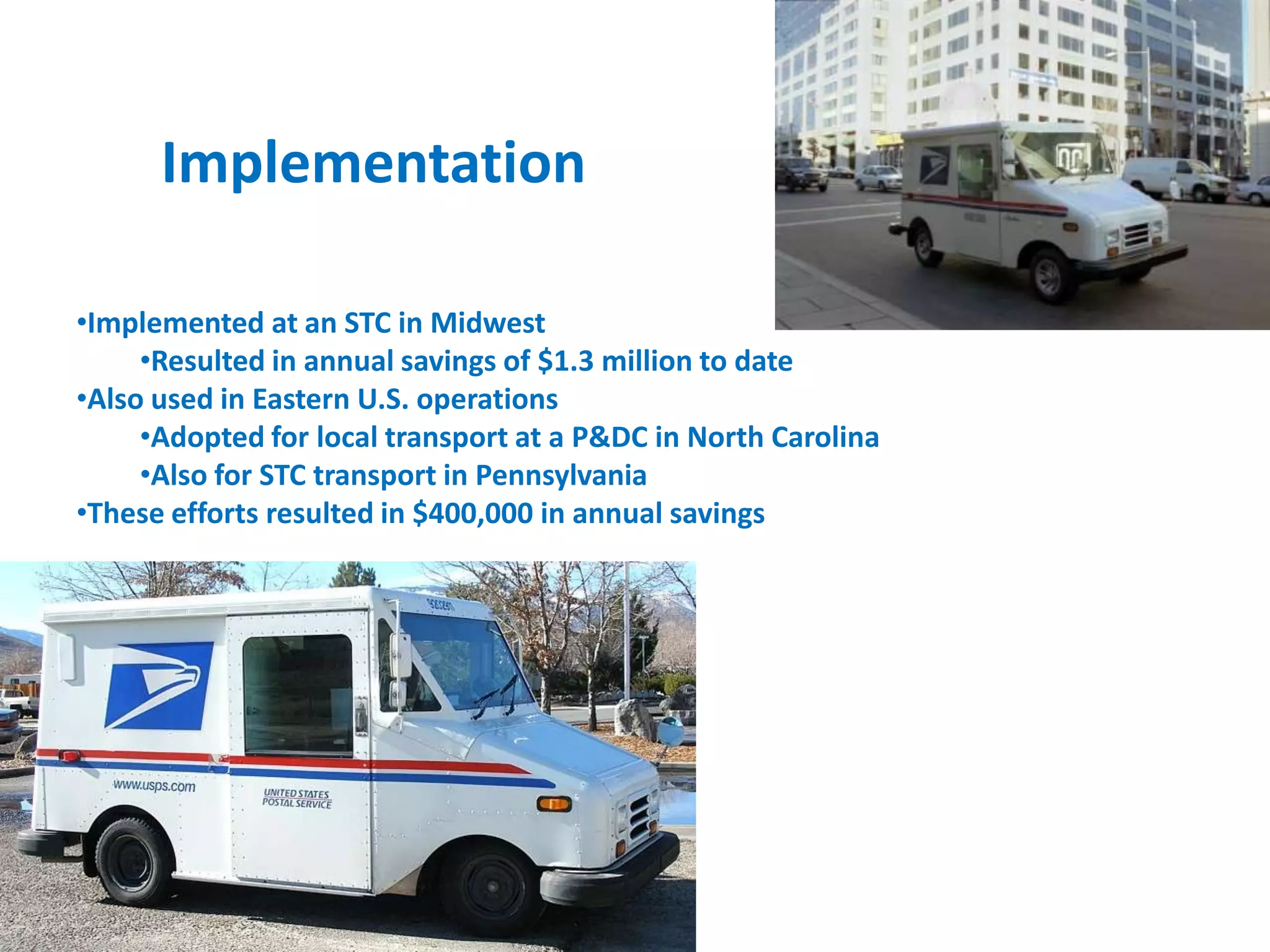 USPS - Optimizing Highway Transportation | PPTX | Logistics and ...