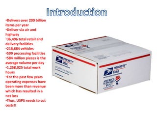 USPS - Optimizing Highway Transportation | PPTX | Logistics and ...
