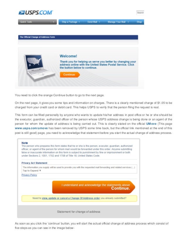 USPS Change Of Address