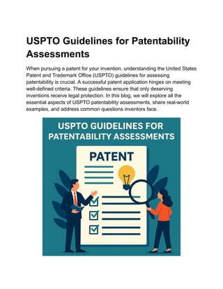 USPTO Guidelines for Patentability Assessments | InventionIP | PDF