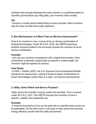 USPTO Guidelines for Patentability Assessments | InventionIP | PDF