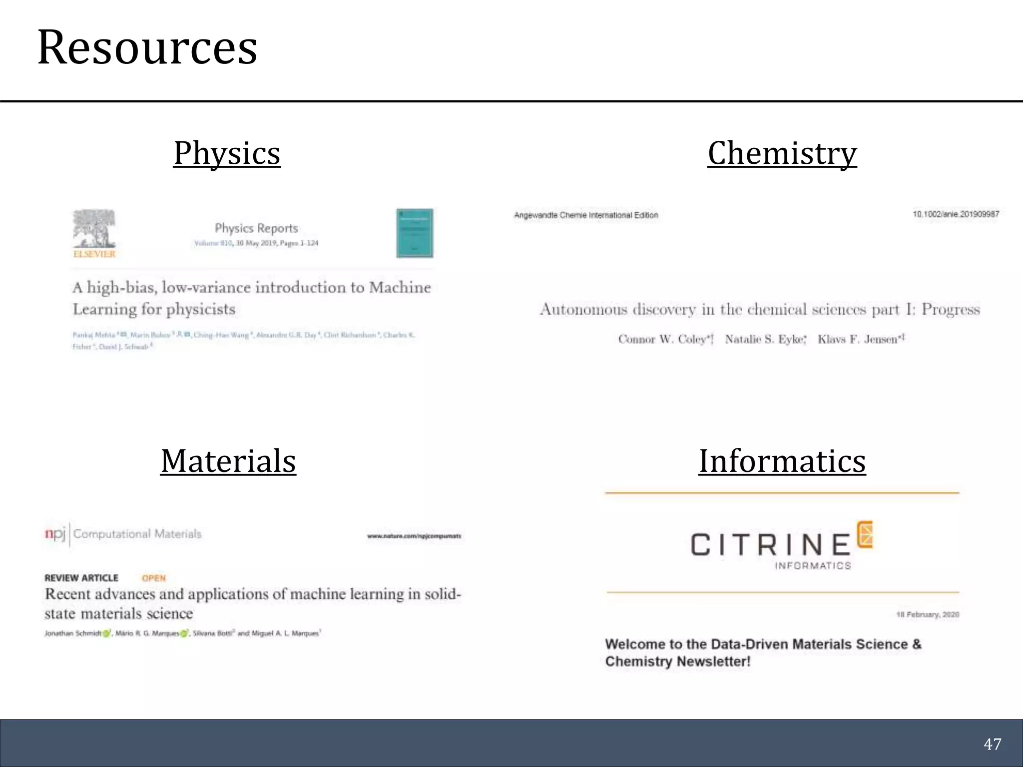Machine Learning in Materials Science and Chemistry, USPTO, Nathan C ...