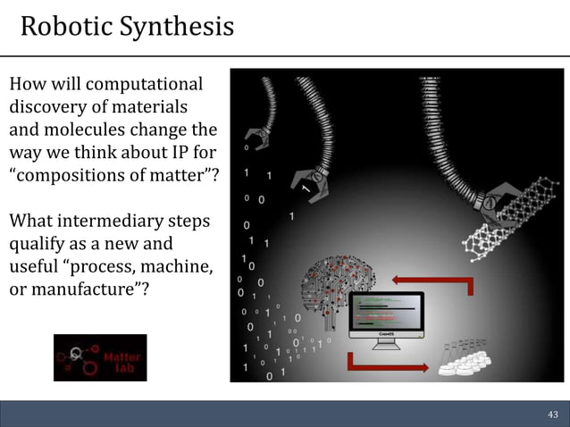 Machine Learning in Materials Science and Chemistry, USPTO, Nathan C ...
