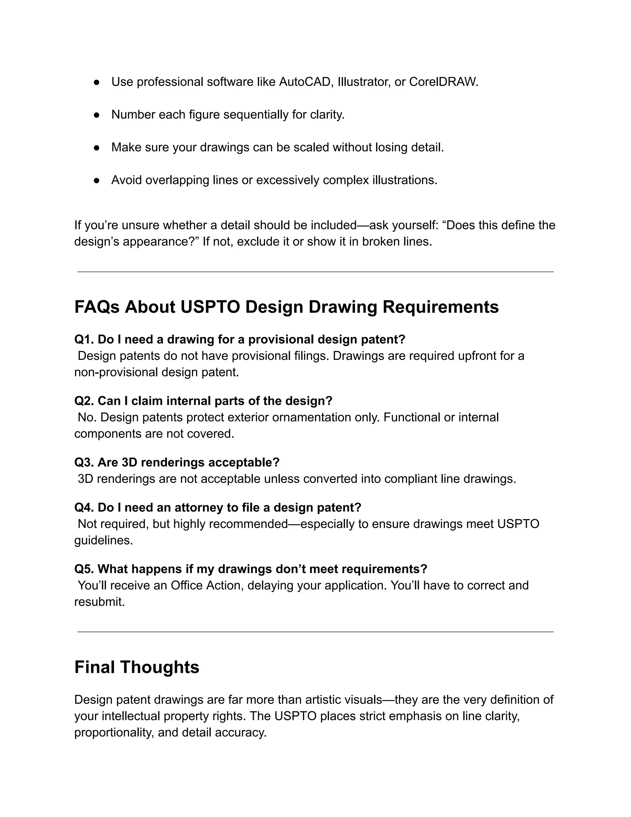 USPTO Requirements for Design Patent Drawings (2025) | InventionIP | PDF