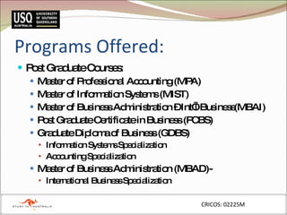 University of Southern Queensland (USQ) | PPS