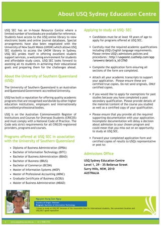 Usq brochure 2015 30 jan for print file | PDF