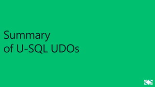 U-SQL Killer Scenarios: Custom Processing, Big Cognition, Image and JSON Processing at scale ...