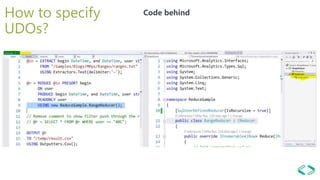 U-SQL Killer Scenarios: Custom Processing, Big Cognition, Image and JSON Processing at scale ...