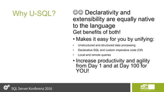 U-SQL - Azure Data Lake Analytics for Developers | PPTX