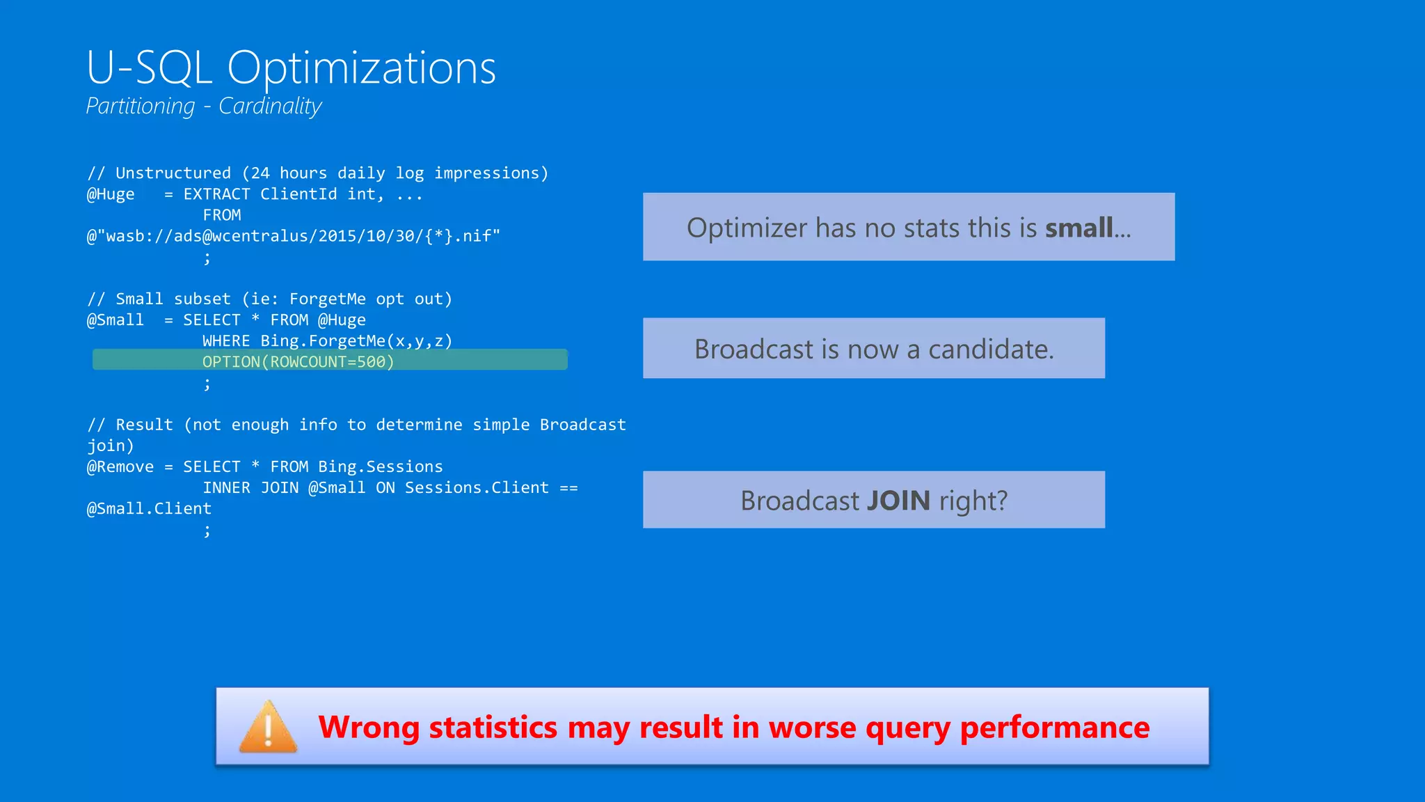 U Sql Query Execution And Performance Tuning Pptx Databases