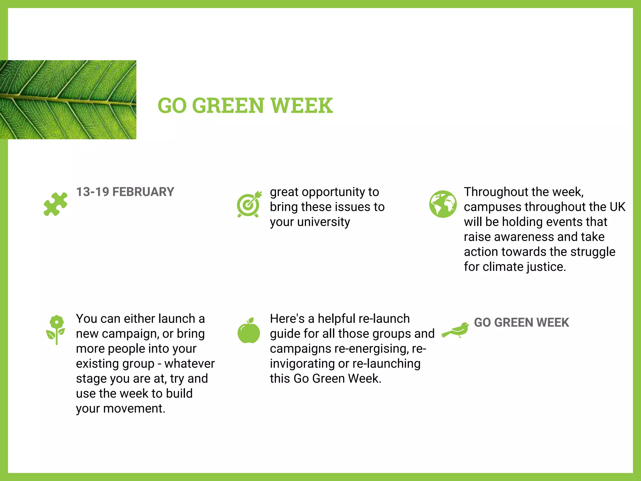 Go Green Week | PPTX