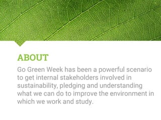 Go Green Week | PPTX