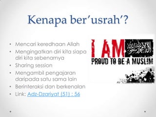 Usrah Pengenalan | PPTX