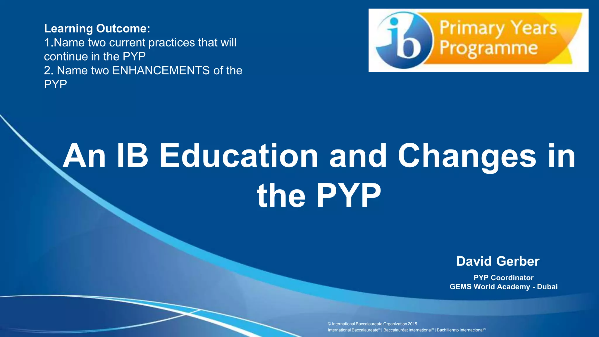 Usra Morning-IB/PYP Enhancements | PPTX