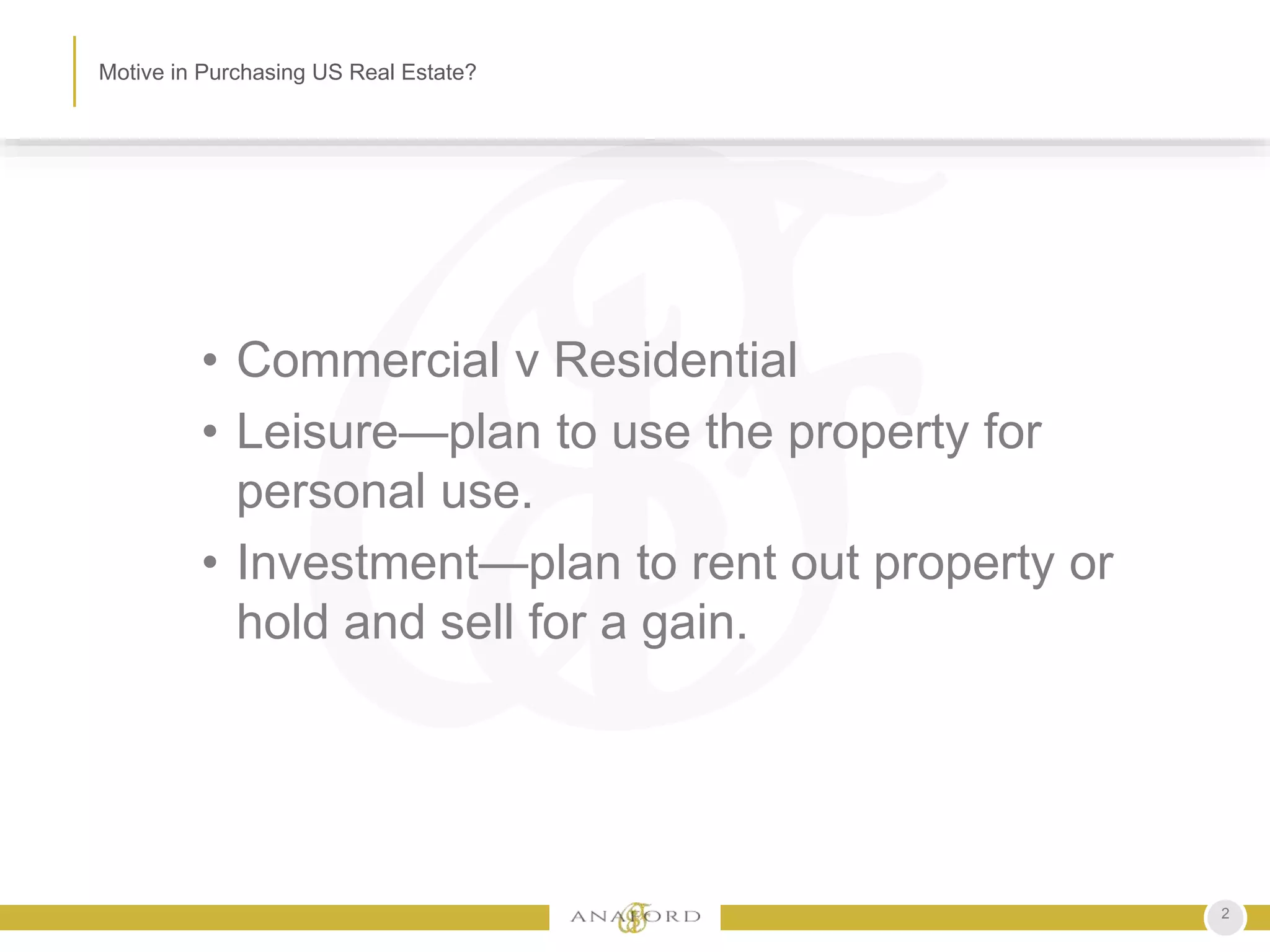 Us real estate planning issues itpa matthew ledvina | PPTX | Business Accounting & Finance ...