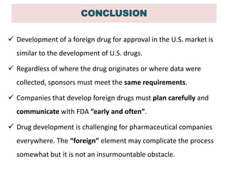 Us registration for foreign drugs | PPTX