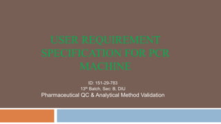 Usr for pcr machine | PPTX