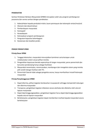 Urban Sanitation and Rural Infrastructure (USRI) Support to PNPM ...