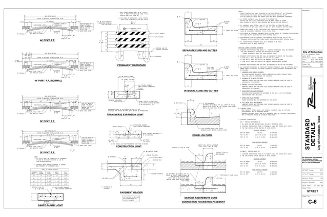 STANDARD ROAD DETAILS City of Richardson, Texas City USA | PDF