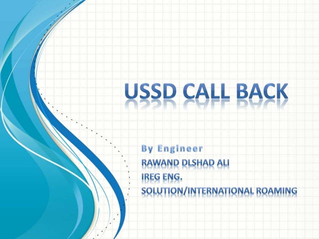 Ussd call back or UCB | PPT
