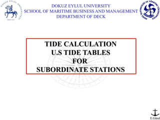Us secondary - tide calculation | PPT