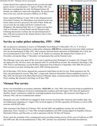 USS Rasher Submarine. | PDF
