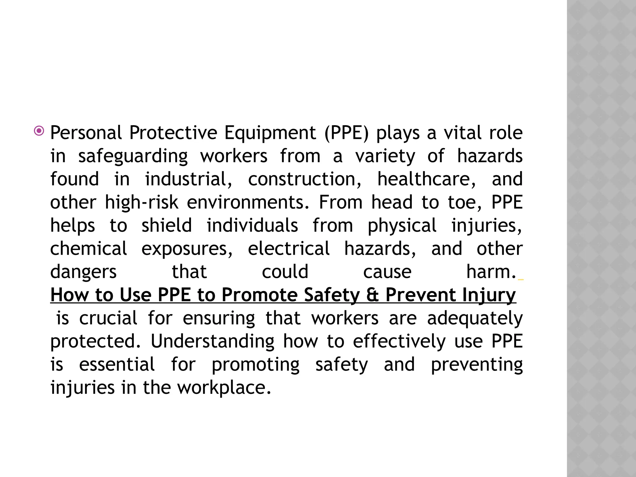 US Standard Products – How to Use PPE to Promote Safety & Prevent ...