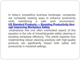 US Standard Products Workplace Efficiency- Boosting Productivity with ...