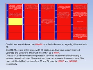 Us states logic game | PPT
