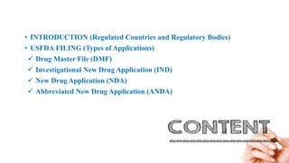 US FDA Regulatory Submissions | PPTX