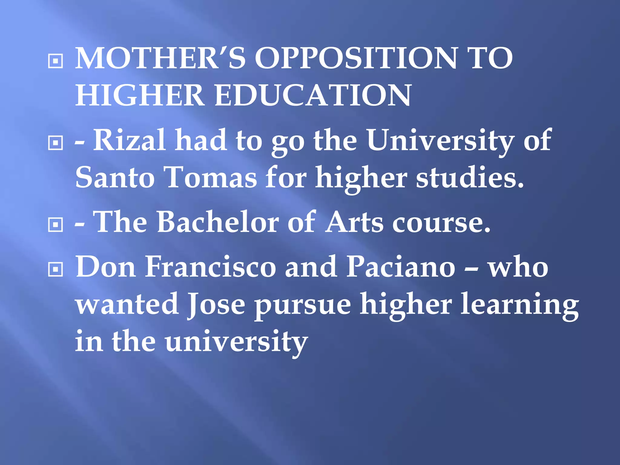 Jose Rizal in UST | PPTX