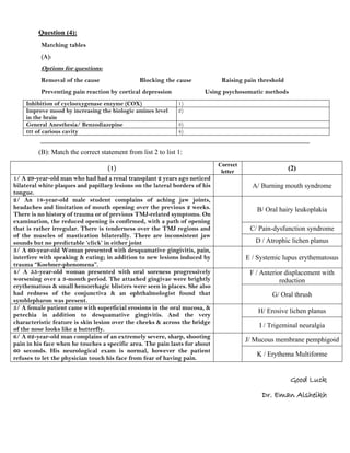 Sample of oral medicine part | PDF