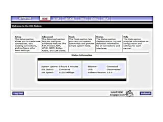 ADSL MODEM UT-300R2 configuration | PPT