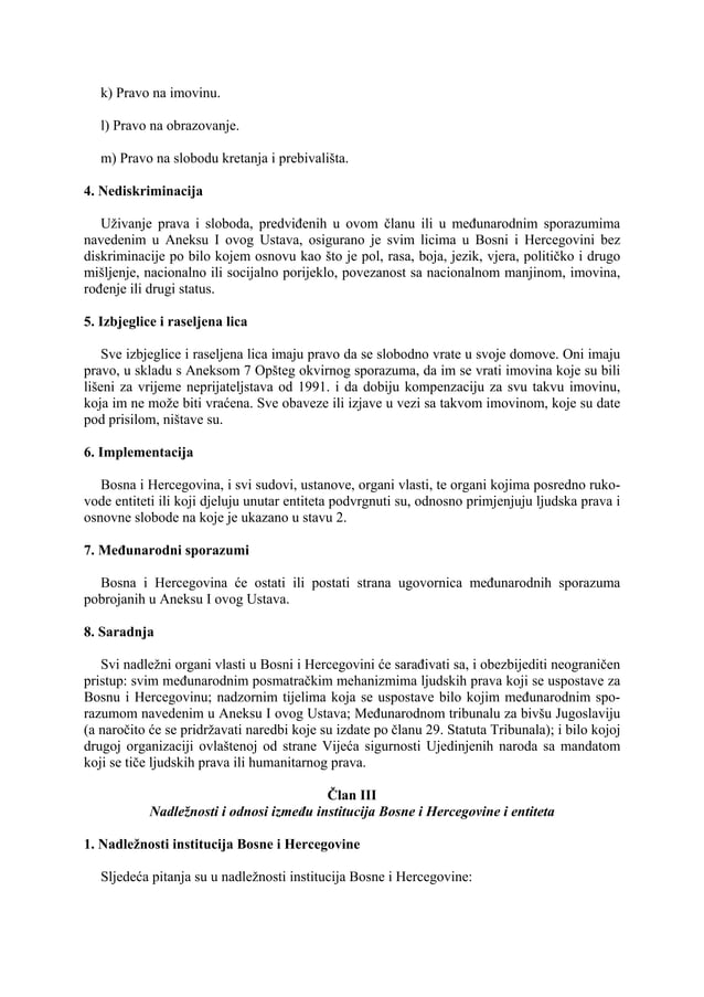 Ustav bosne i_hercegovine_bos | PDF