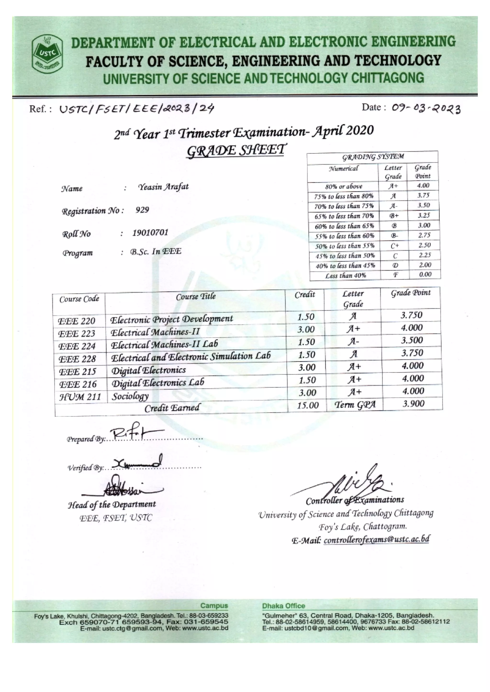 USTC B.Sc. Engineering Grade Sheet.pdf