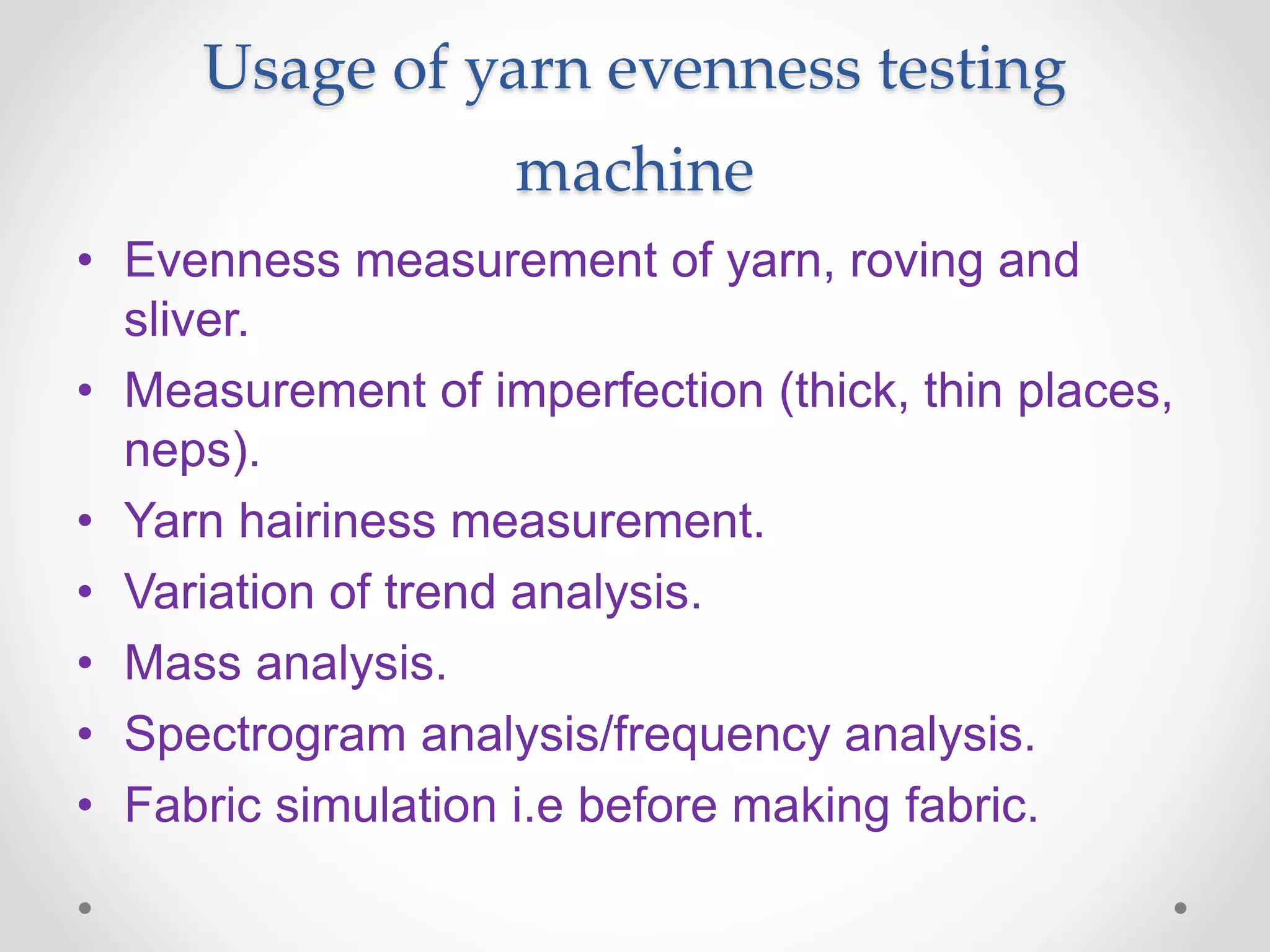 Uster evenness tester | PPTX