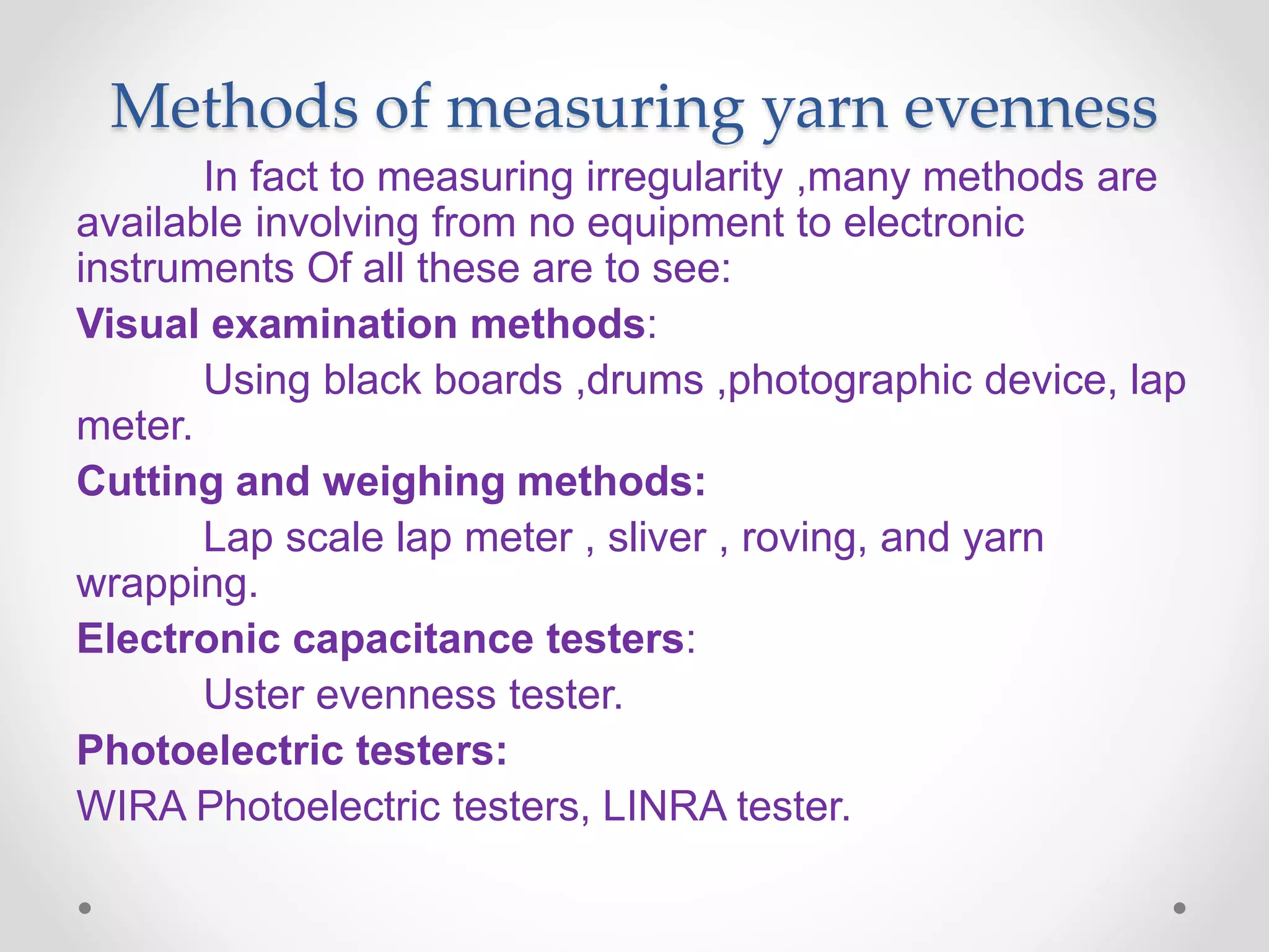 Uster evenness tester | PPTX