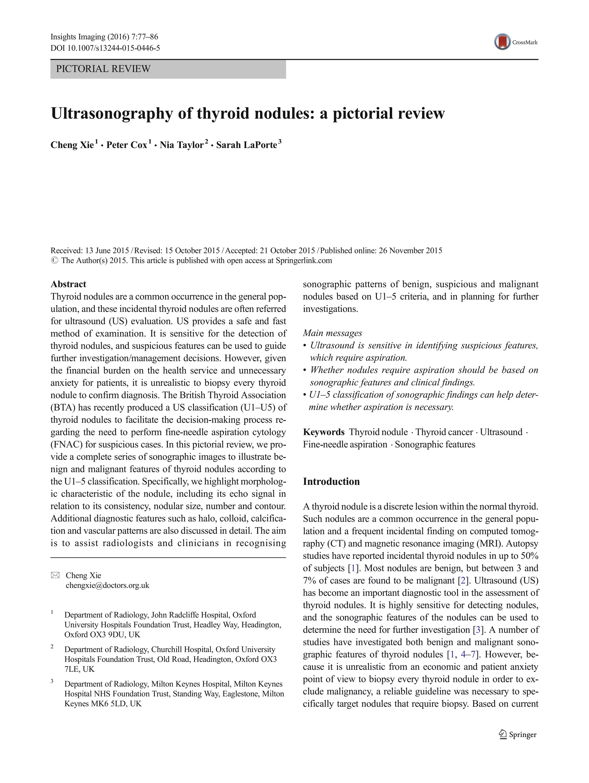 Ultrasound thyroid nodule | PDF
