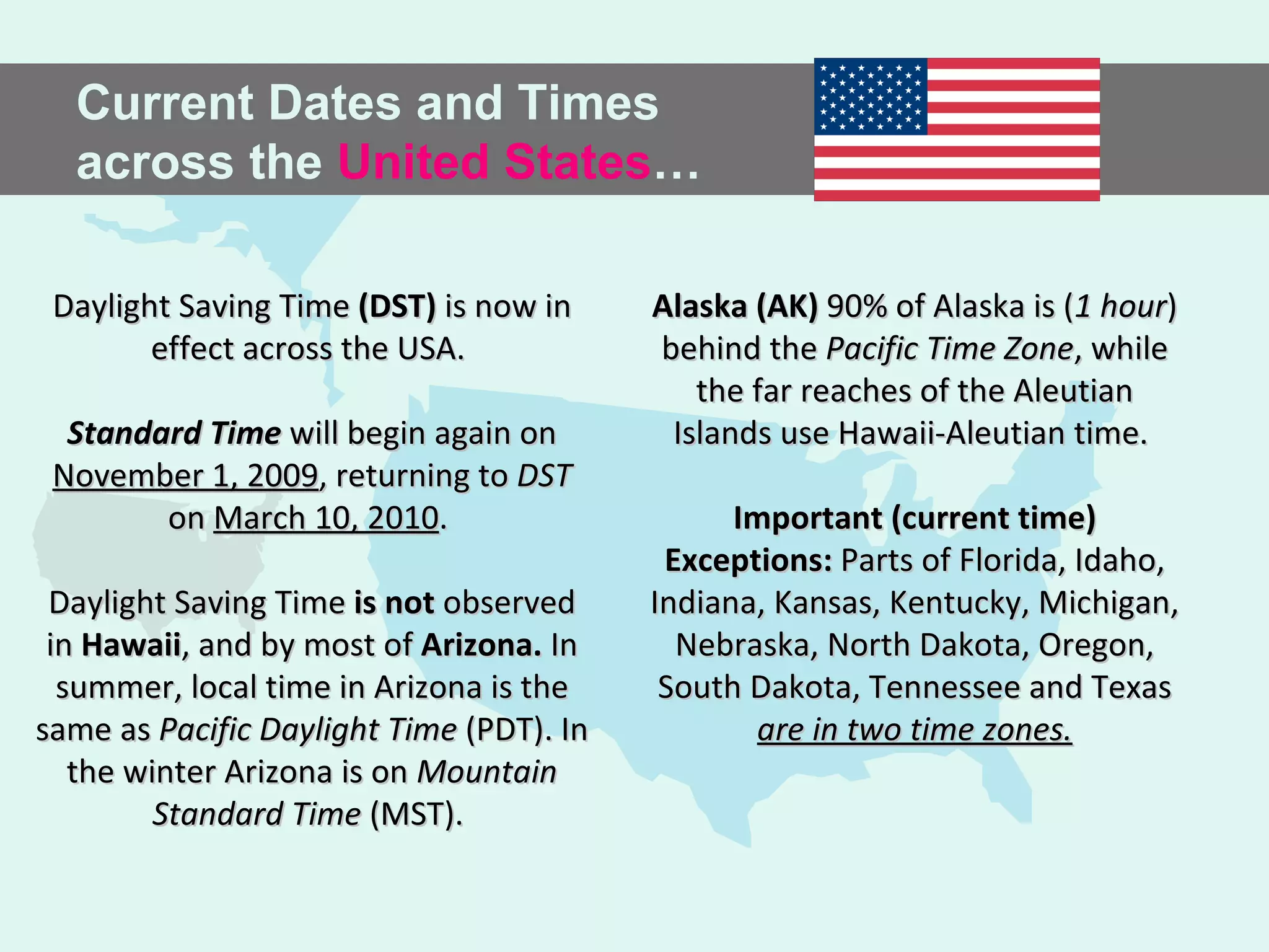 US Time Zones | PPT