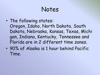 Learning US Time Zones | PPTX
