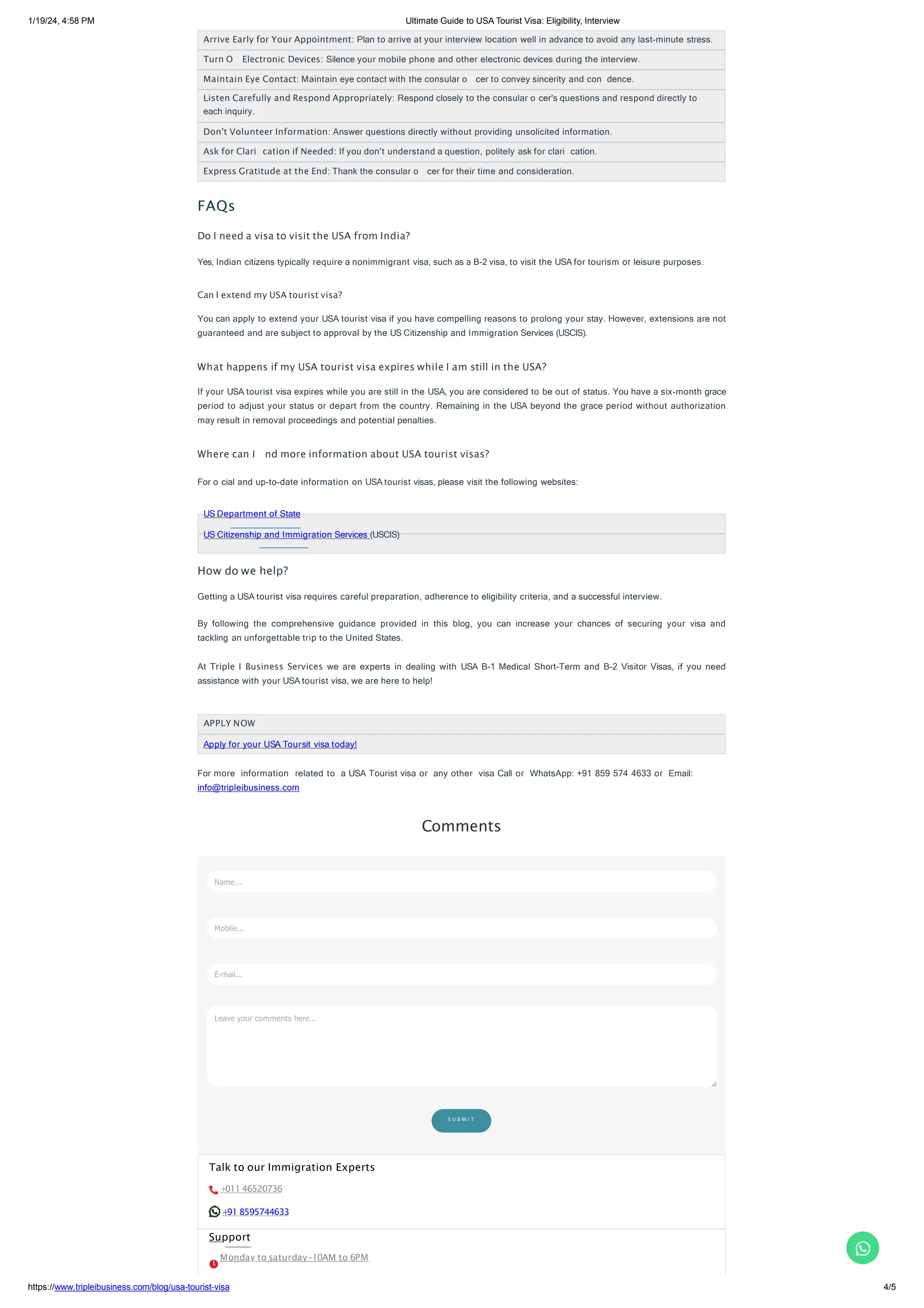 US Tourist Visa Requirements for Indian Citizens.pptx