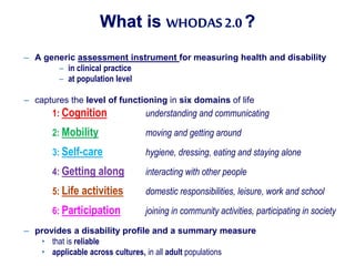 Defining, classifying and measuring functioning and disability in DSM5 ...