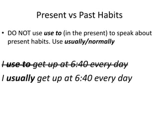 Usually and used to | PPTX