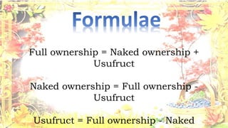 Usufruct | PPTX