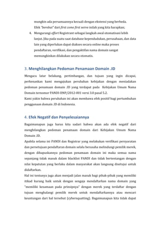 Proposal Perubahan Kebijakan Pedomain Penamaan DTD .ID